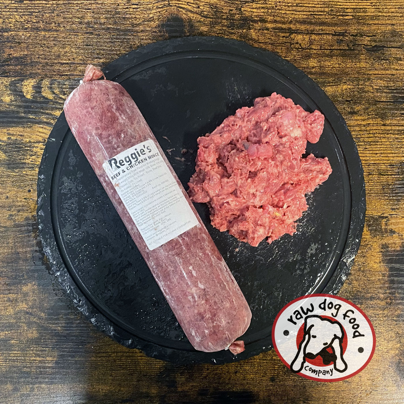 Reggie's Chicken & Beef 80/10/10 Raw Dog Food 500g
